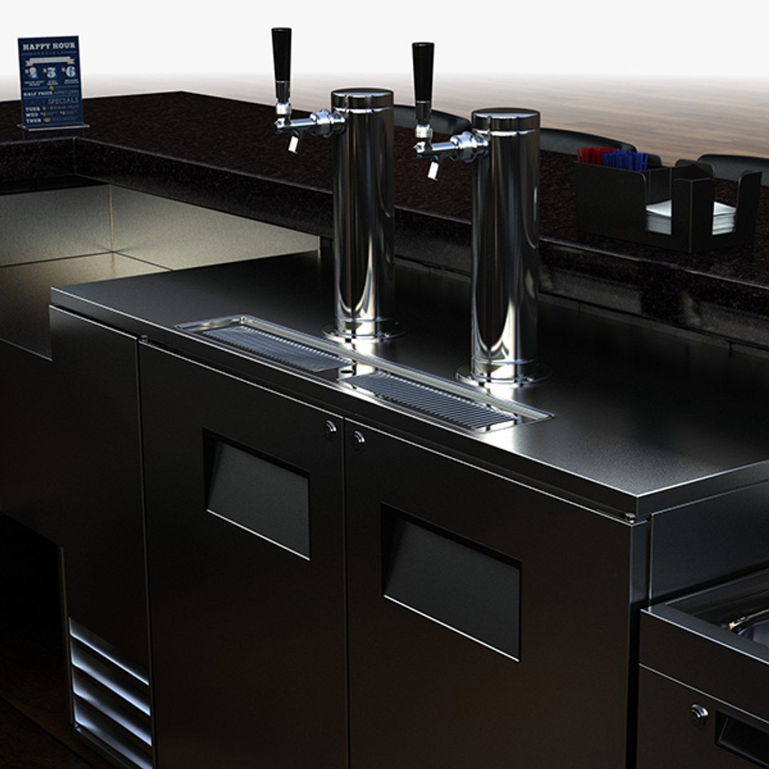 3d model bar scene