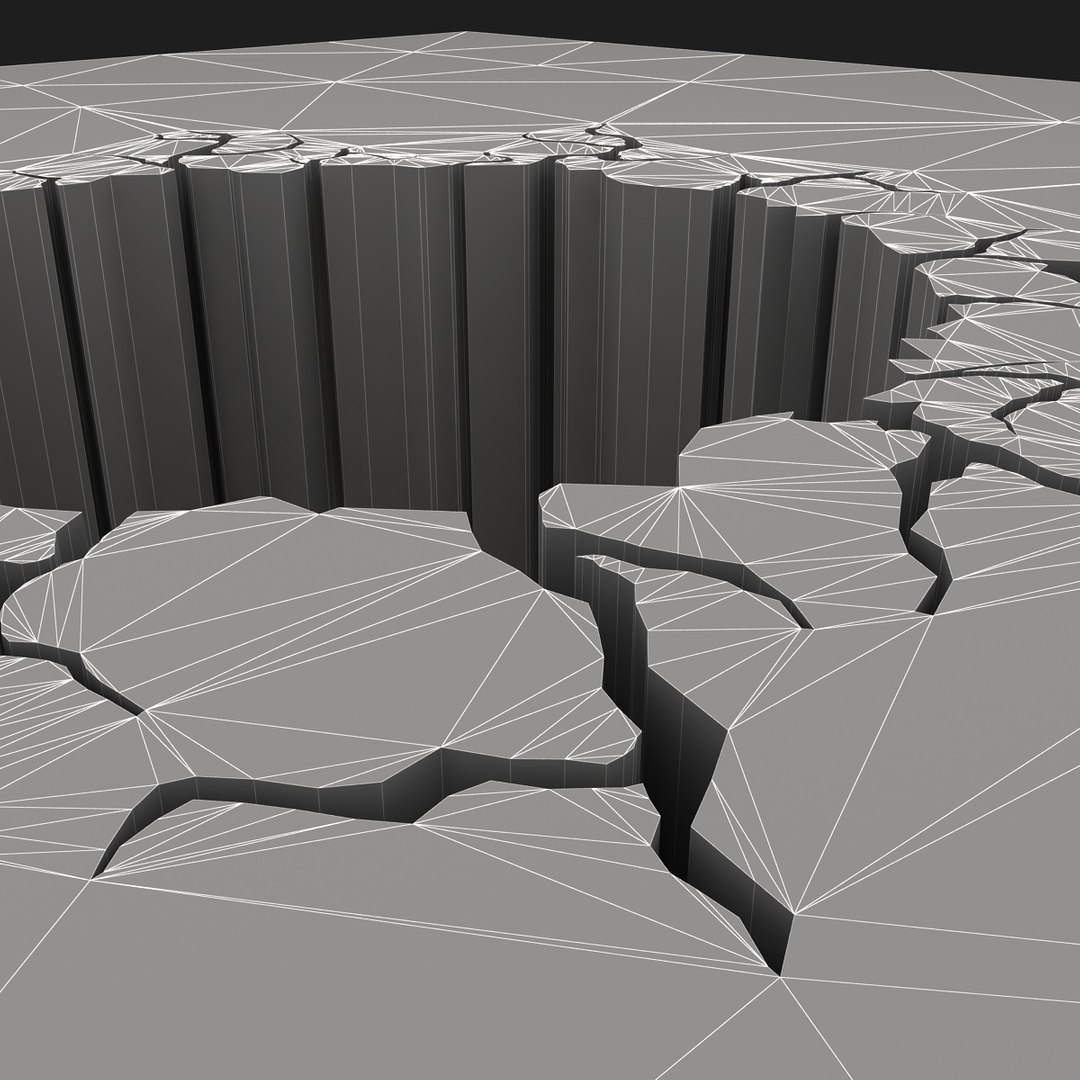 3d Model Realistic Cracked Hole