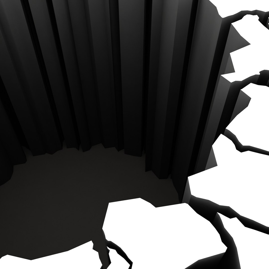 3d Model Realistic Cracked Hole