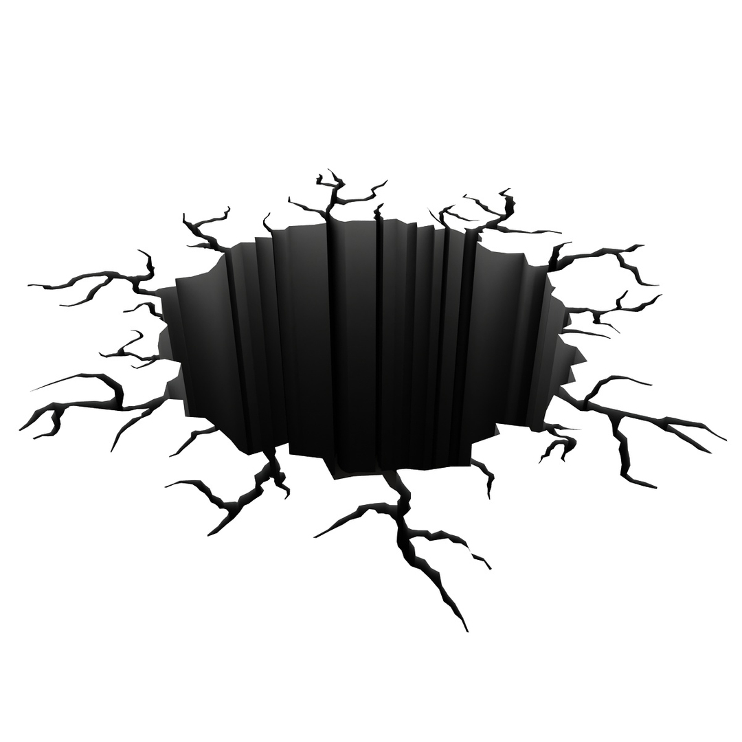 3d Model Realistic Cracked Hole