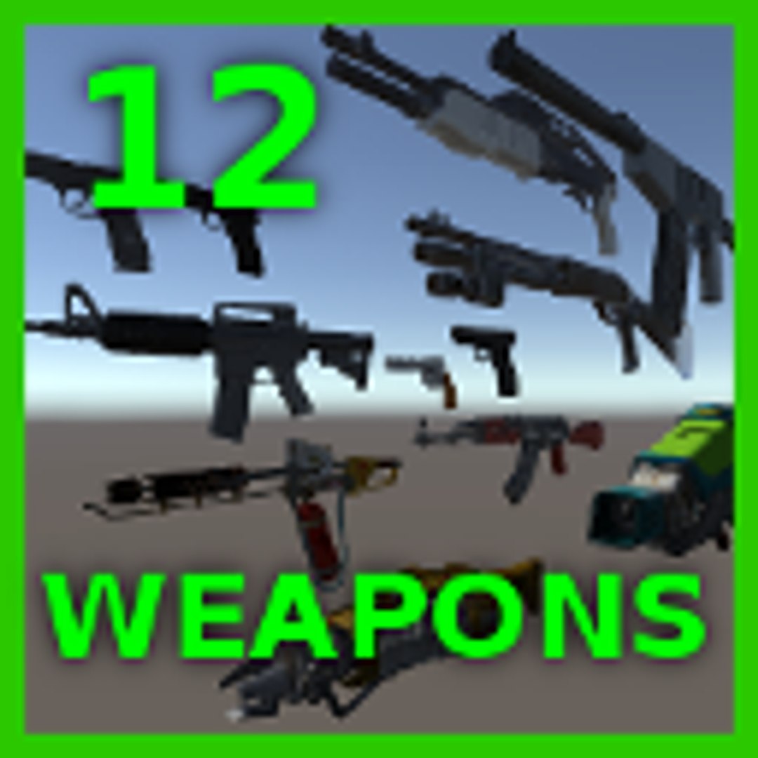 3d 12 Weapons Pack