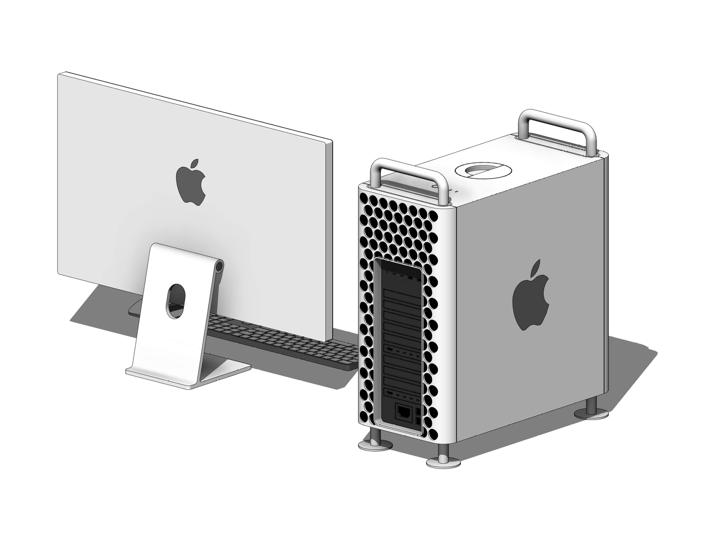 modelo 3d Apple Mac Pro Workstation - Revit Family - TurboSquid 1918613