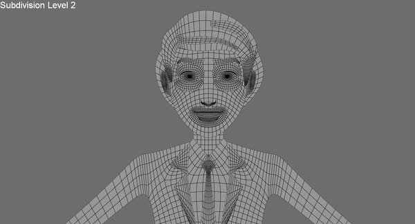 max rigged cartoon 2d business man