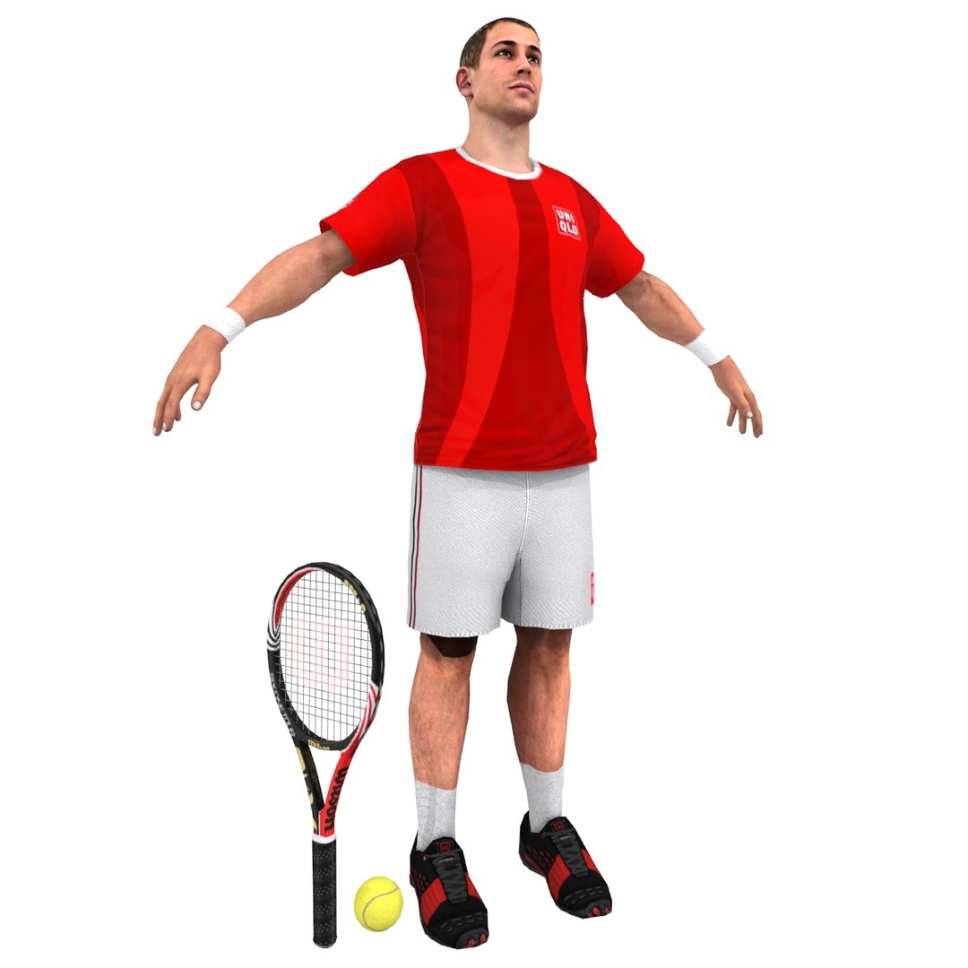 Tennis Player 3d Model