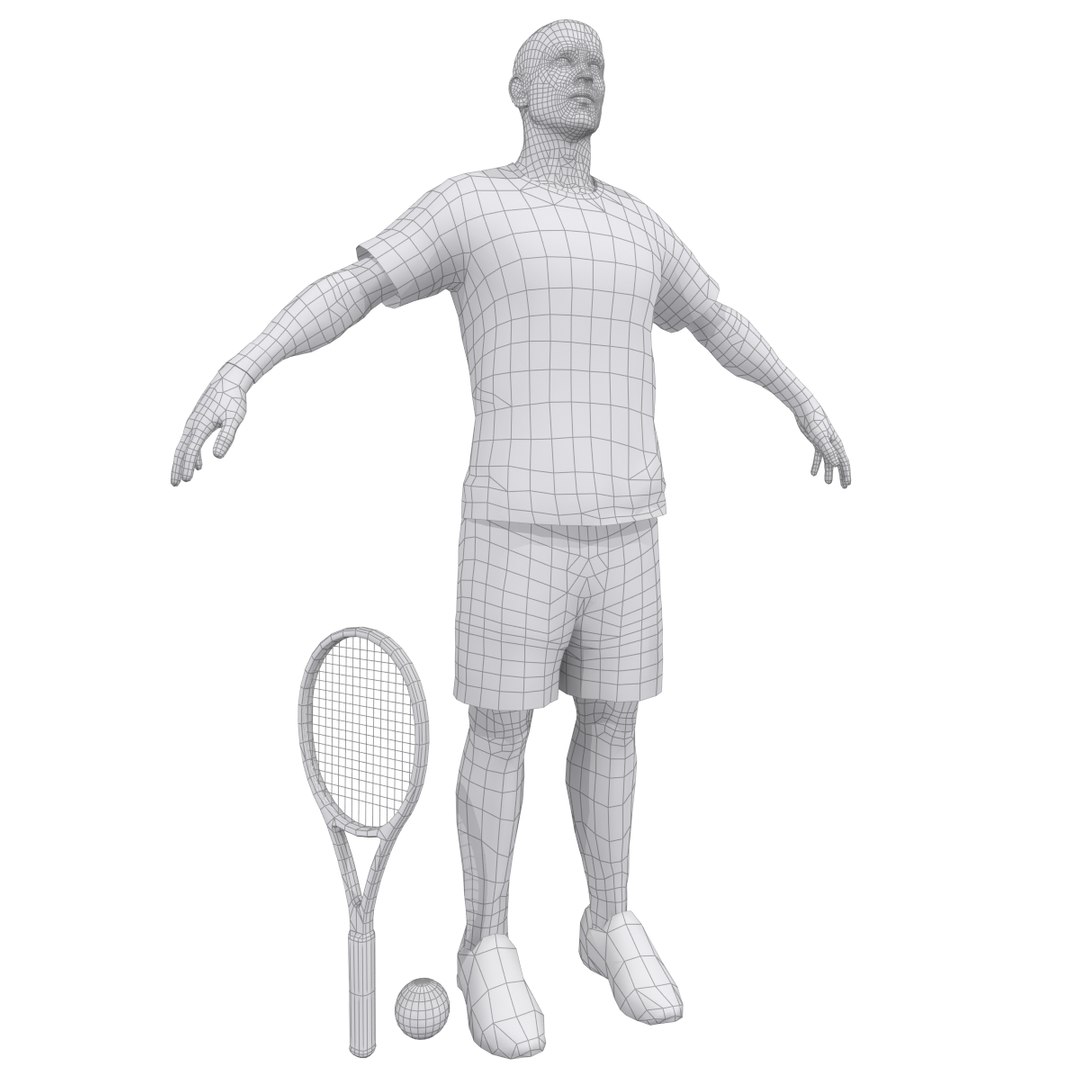 Tennis Player 3d Model