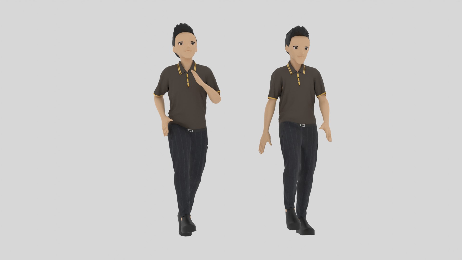 Cartoon Character Walking And Running Animation 3D Model - TurboSquid 2004033