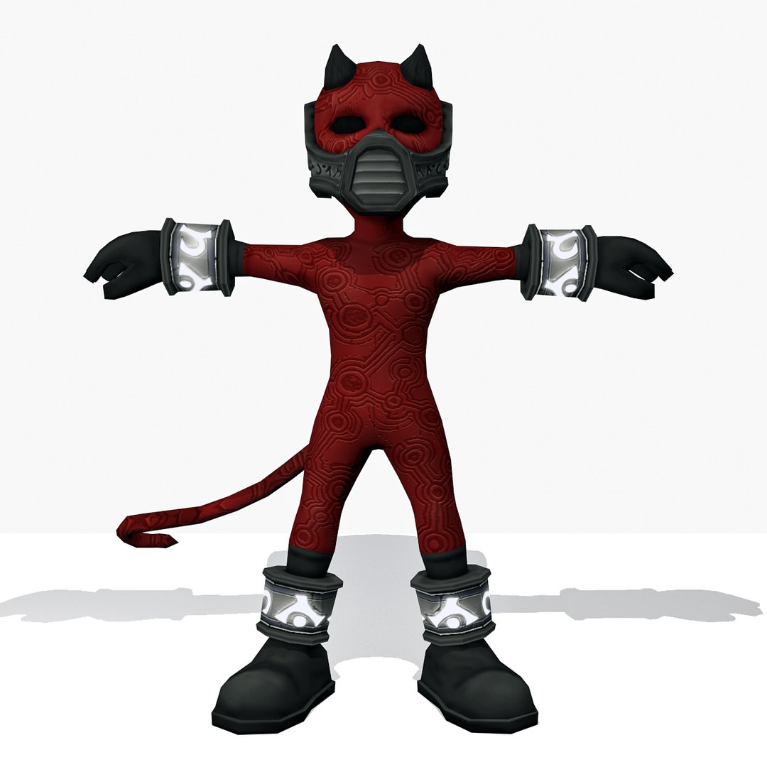 3d - demon cartoon character