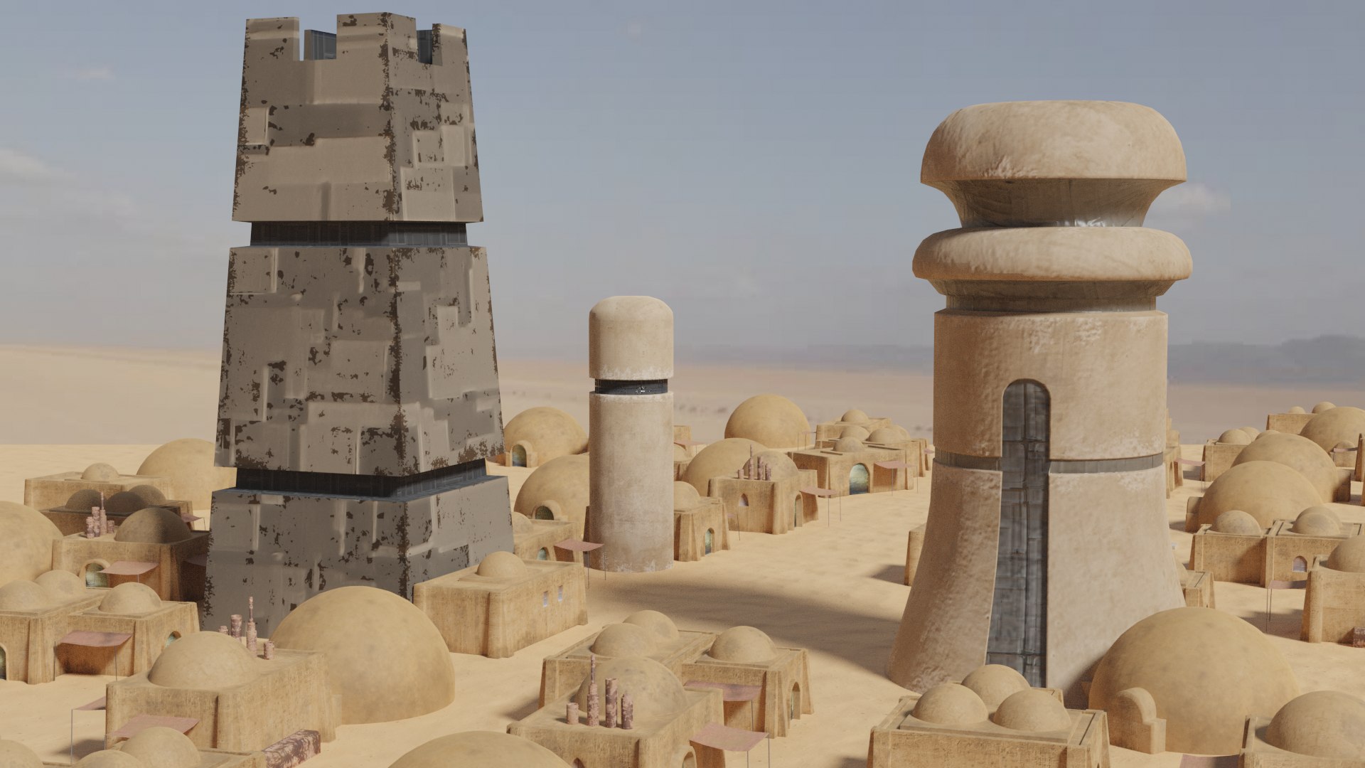 Towers Tatooine 3D Model - TurboSquid 1613325