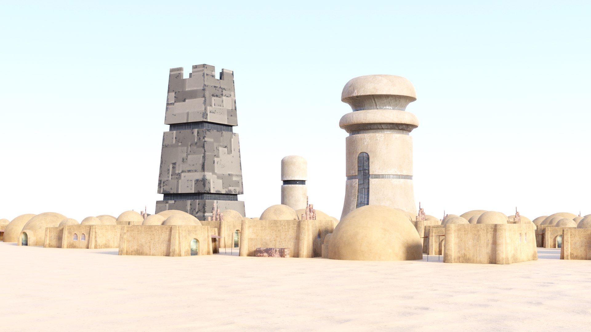 Towers Tatooine 3D Model - TurboSquid 1613325