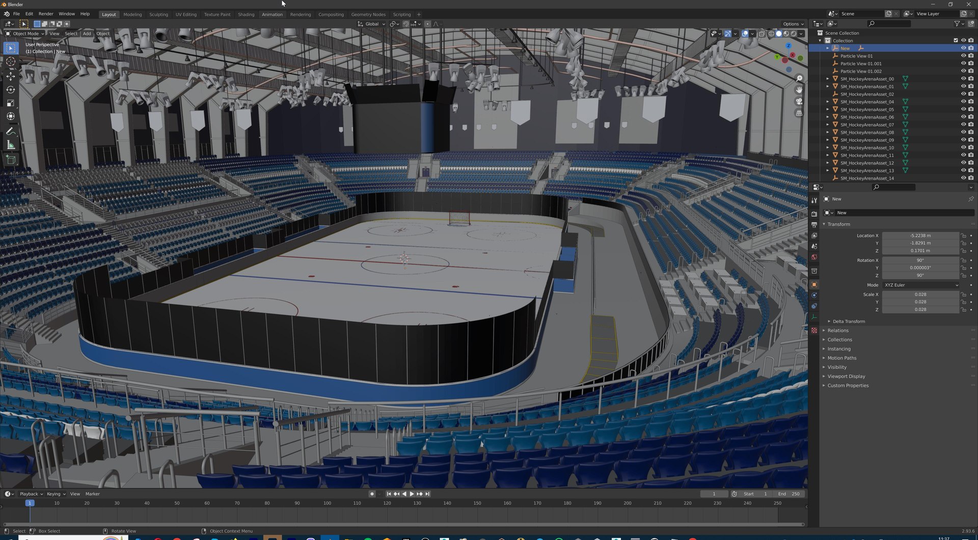 Ice Hockey Arena Stadium 3D Model Model - TurboSquid 2388905