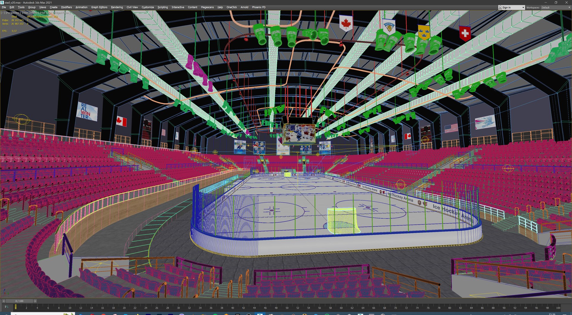Ice Hockey Arena Stadium 3D Model Model - TurboSquid 2388905