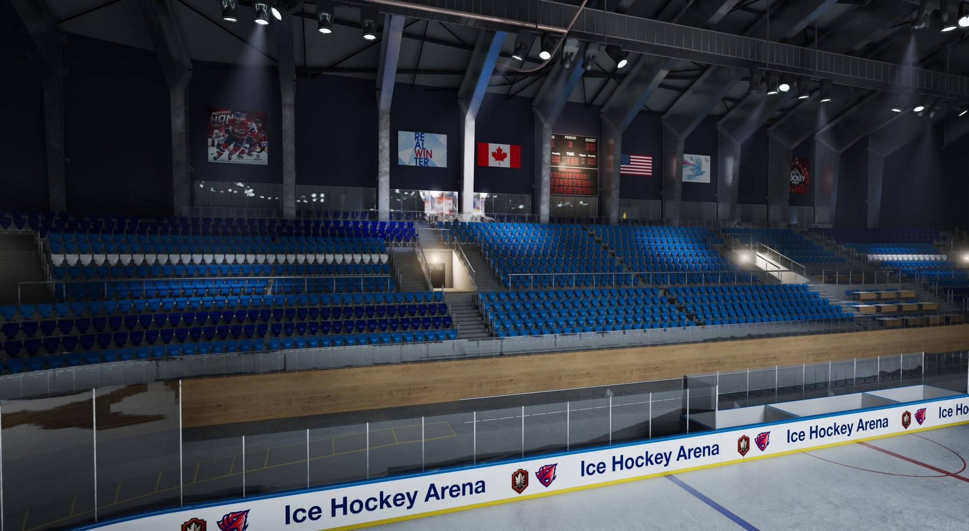 Ice Hockey Arena Stadium 3D Model Model - TurboSquid 2388905