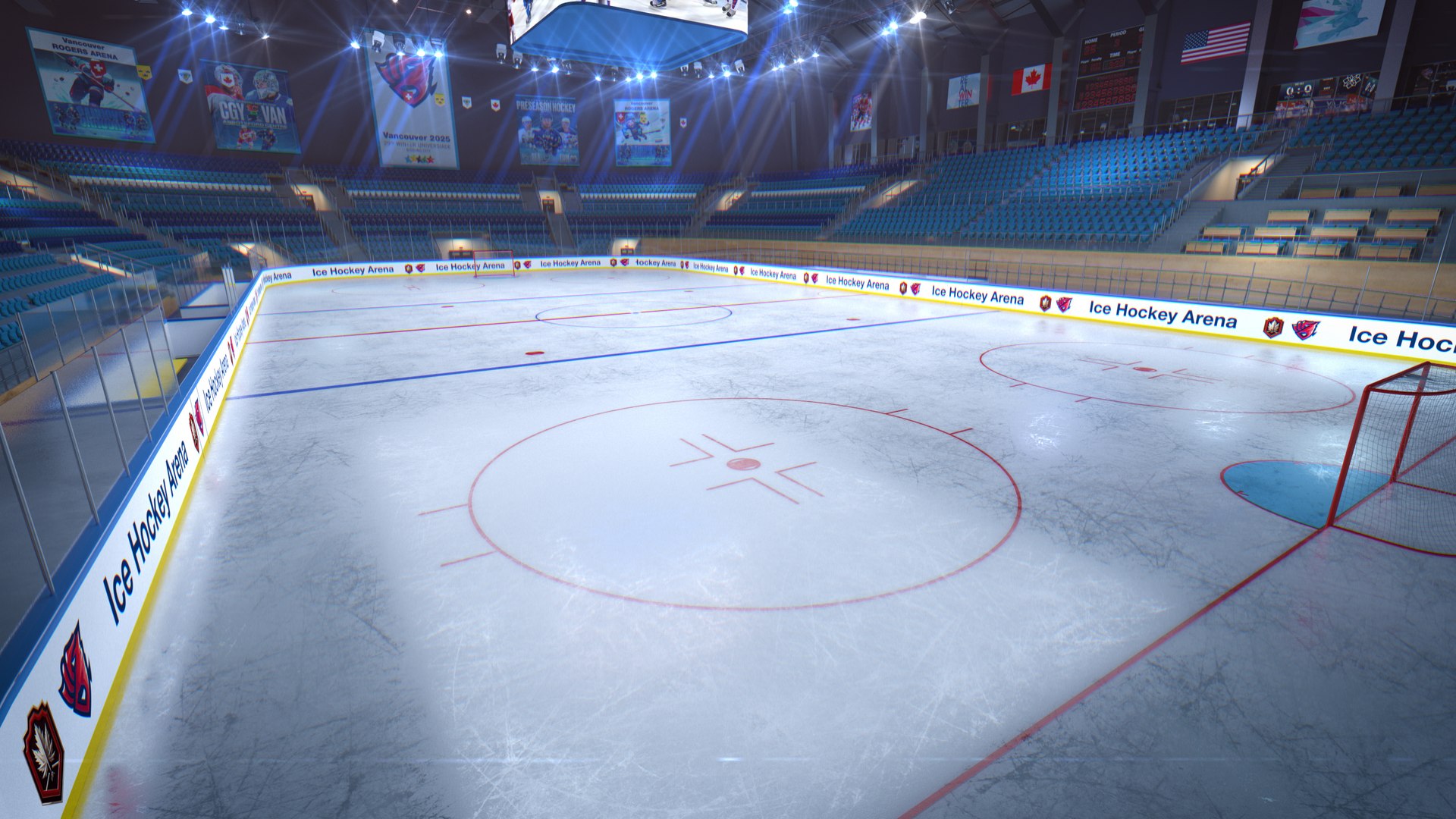 Ice Hockey Arena Stadium 3D Model Model - TurboSquid 2388905