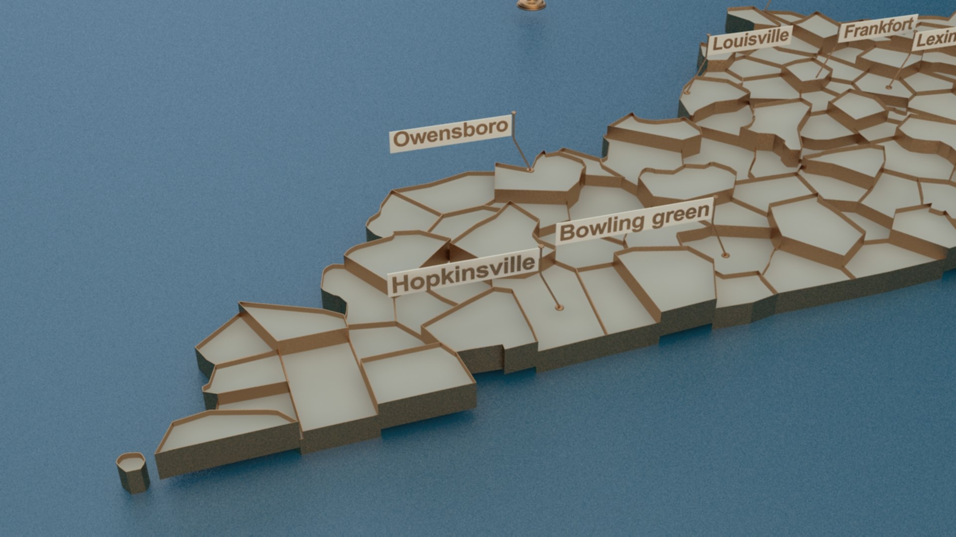 3D Kentucky Flag Model - TurboSquid 1703339
