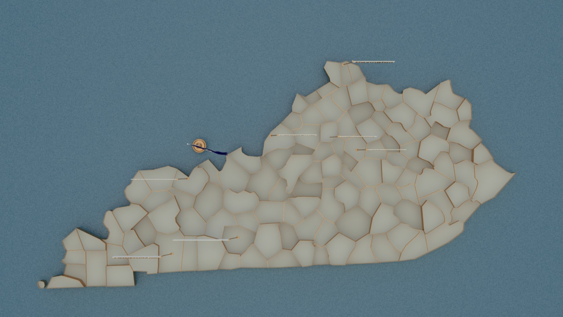 3D Kentucky Flag Model - TurboSquid 1703339