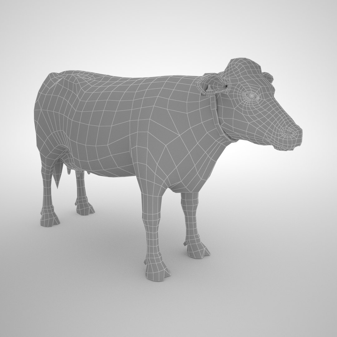 Holstein Cow Model - TurboSquid 1268537