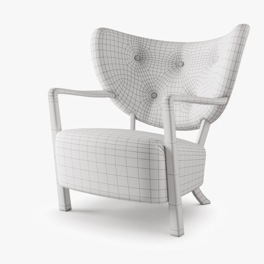 Andtradition Wulff Lounge Chair ATD2 3D Model - TurboSquid 2340333
