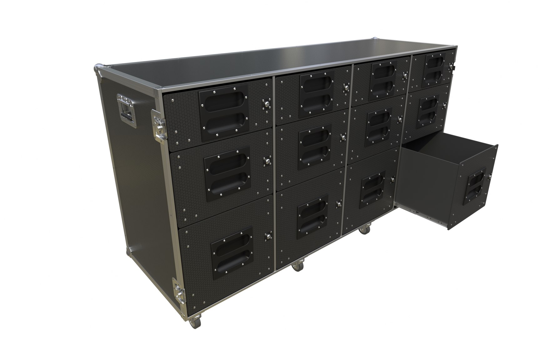 Flight Case Roll Cabinet With Lockable Draws Model - TurboSquid 2203411