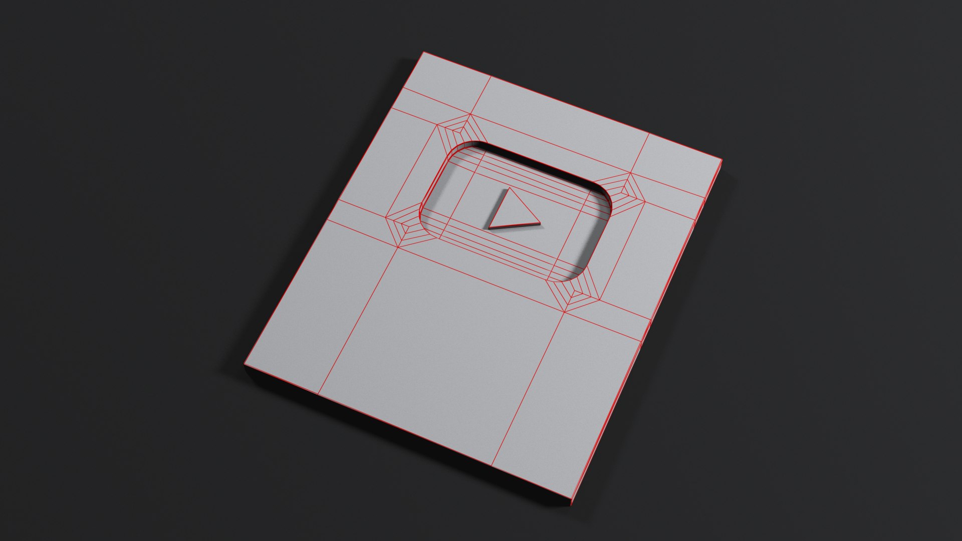 3D YouTube Gold Play Button - TurboSquid 1964780