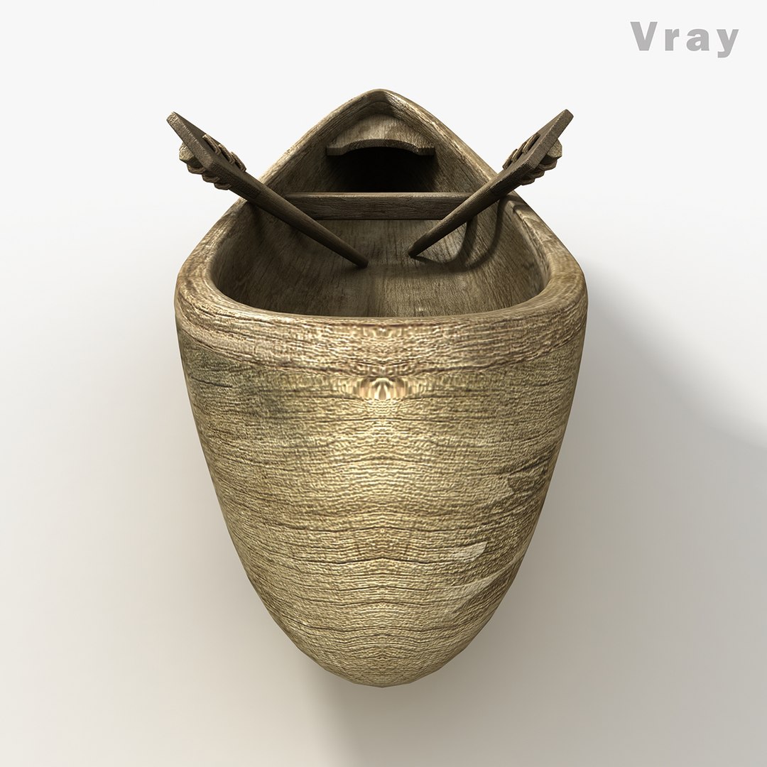 Houri Boat Canoe 3d Obj