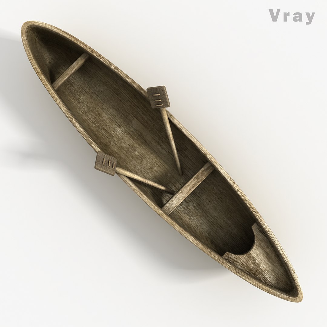 Houri Boat Canoe 3d Obj