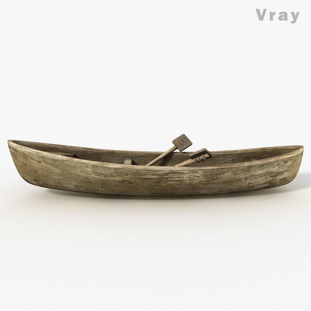 Houri Boat Canoe 3d Obj