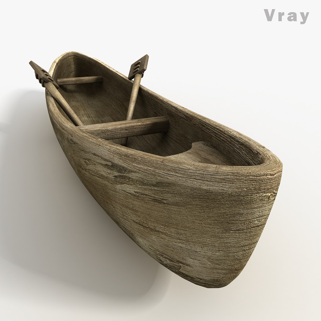 Houri Boat Canoe 3d Obj