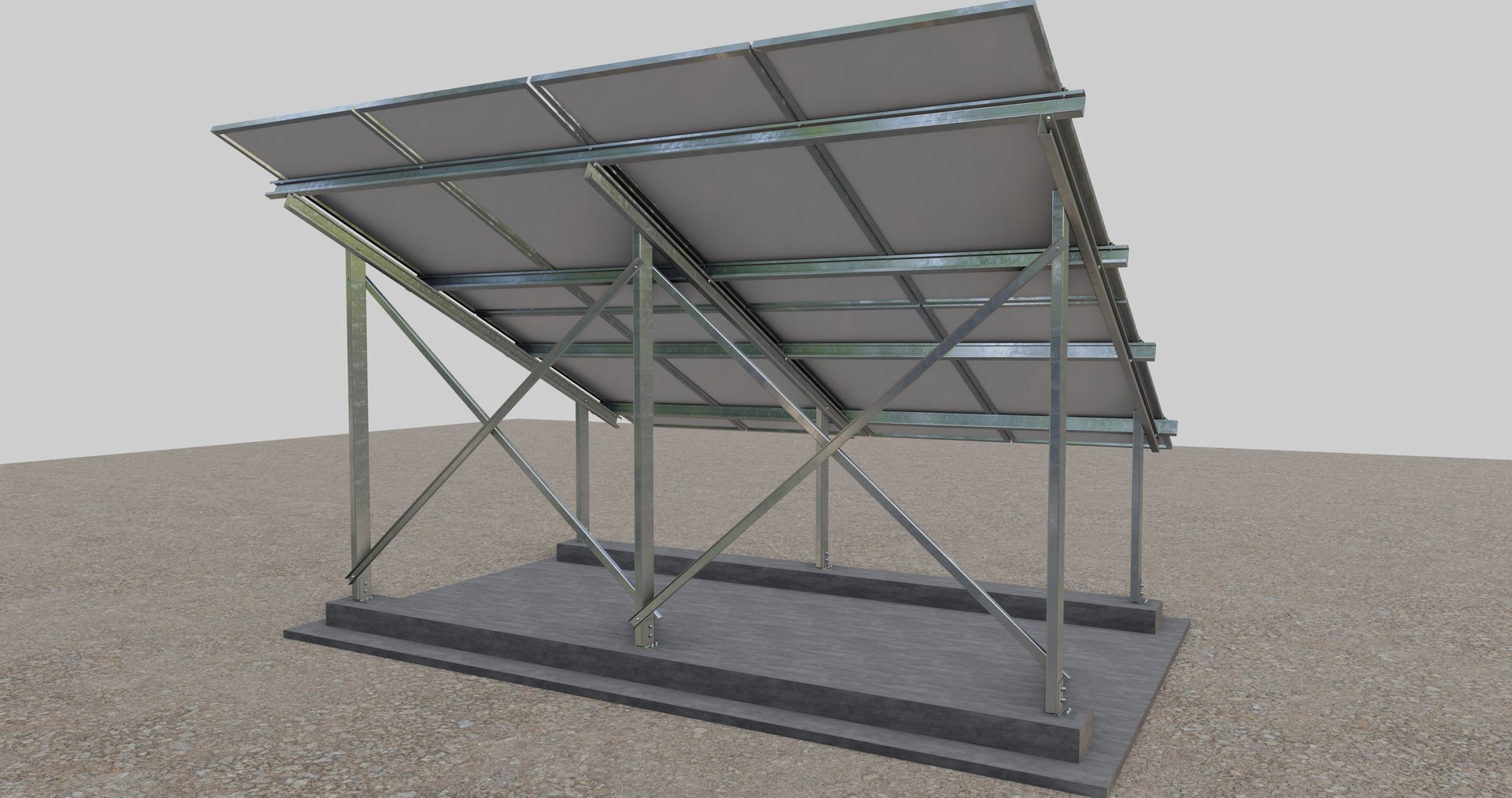 3D Solar Panel Steel Construction Type 4 - TurboSquid 2060817