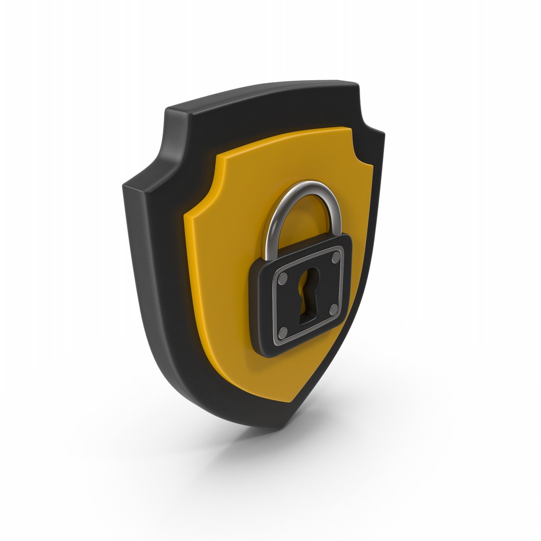 Shield Yellow Black 3D - TurboSquid 2302990