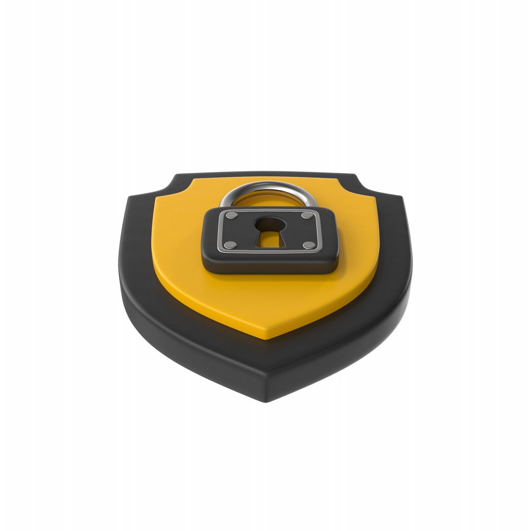 Shield Yellow Black 3D - TurboSquid 2302990