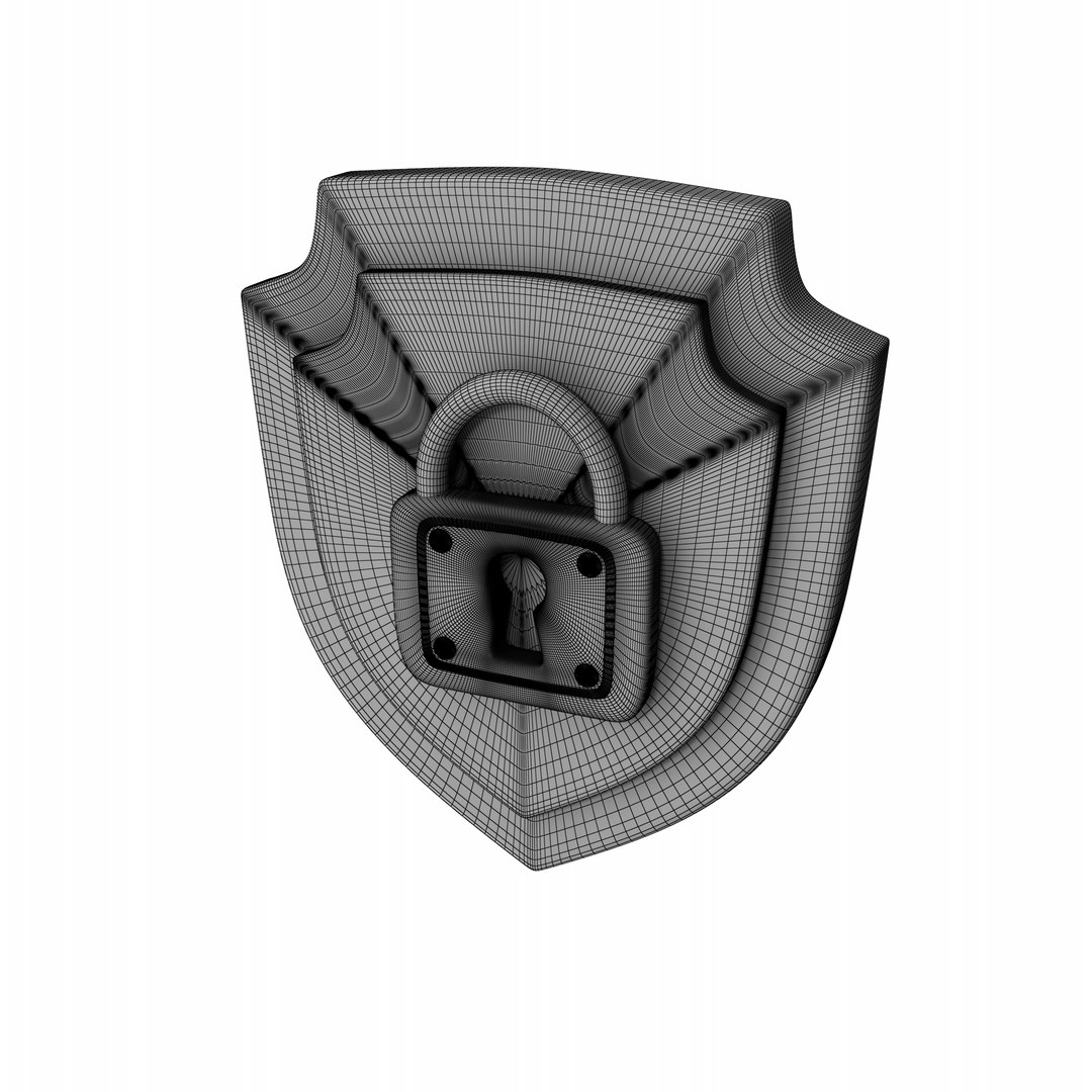 Shield Yellow Black 3D - TurboSquid 2302990
