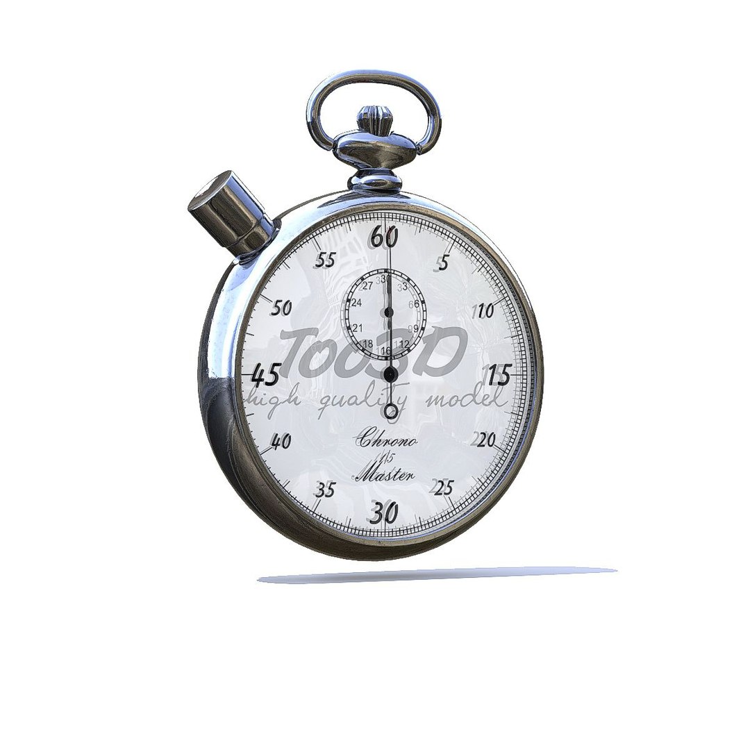 Chrono Stop Stopwatch 3D Model - TurboSquid 1197401