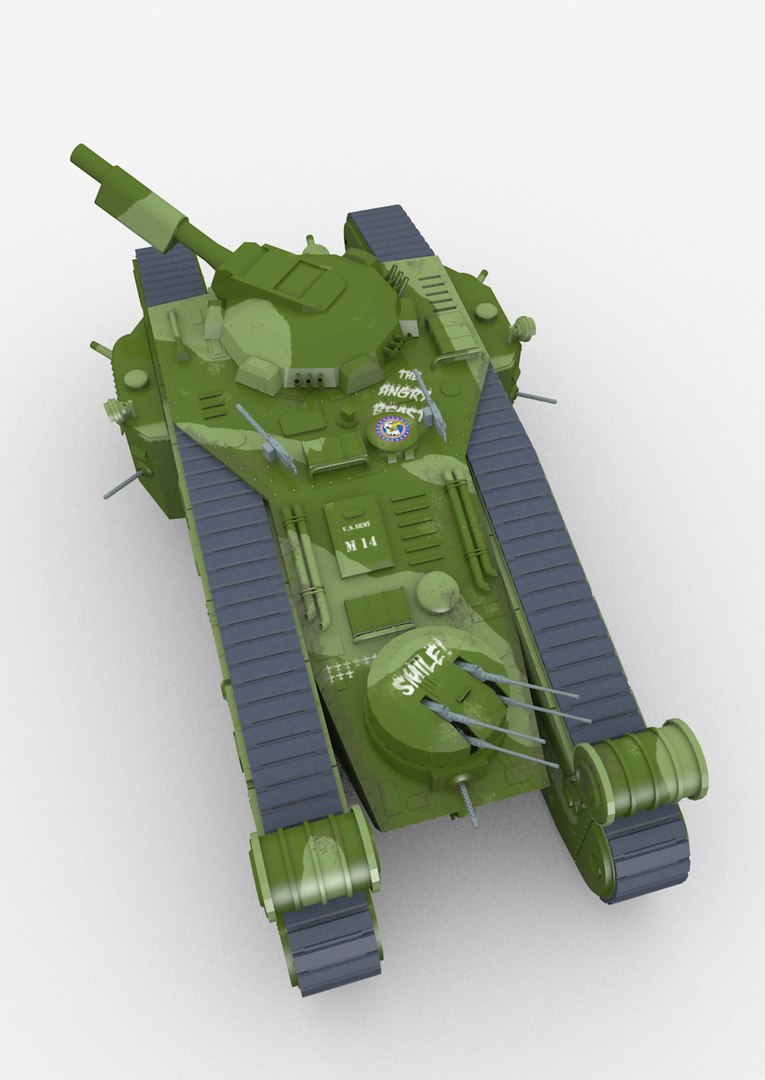 World War Style Tank 3d Model