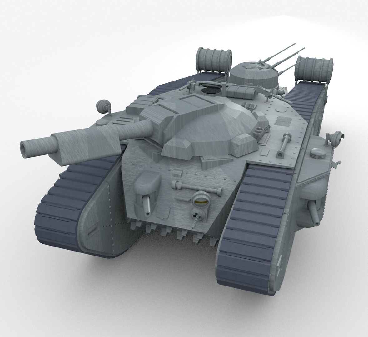 World War Style Tank 3d Model