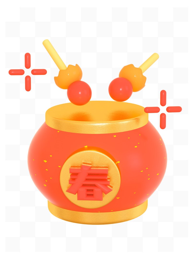 3D Spring Festival Icon Element - TurboSquid 2027149