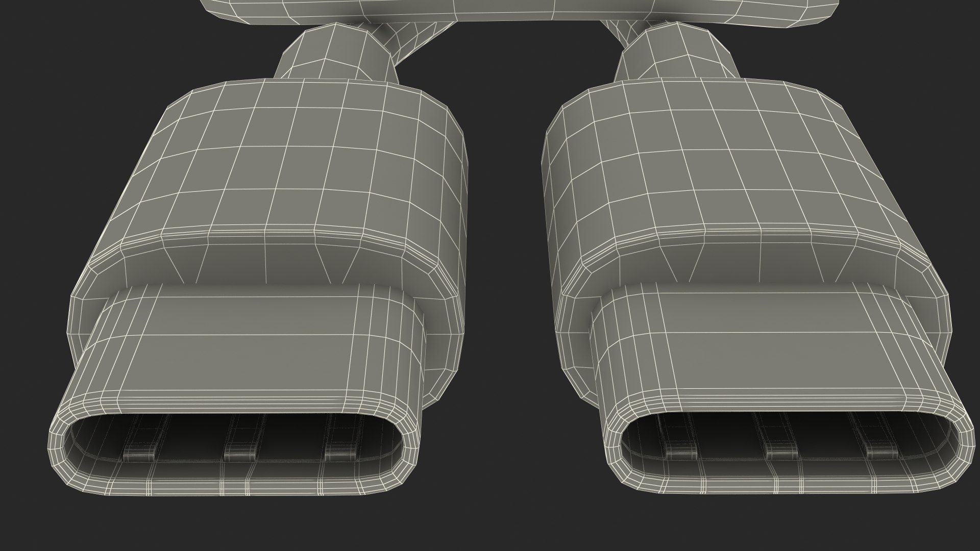 Usb type-c cable folded 3D model - TurboSquid 1596476