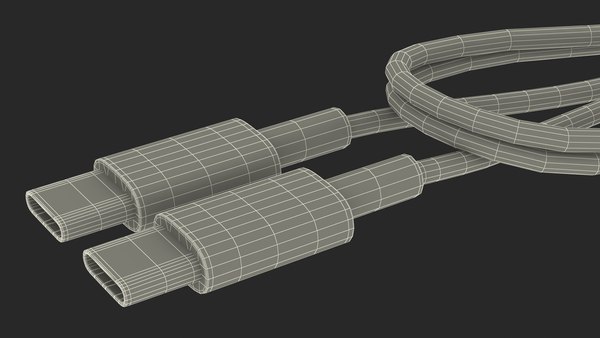 Usb type-c cable folded 3D model - TurboSquid 1596476