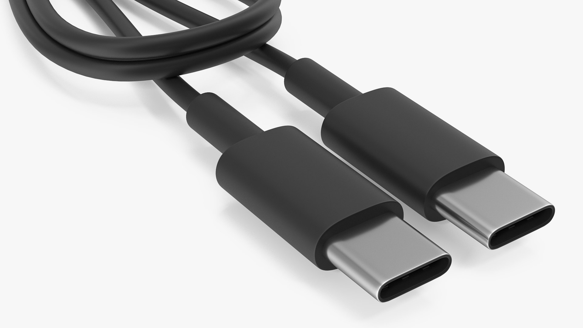 Usb type-c cable folded 3D model - TurboSquid 1596476