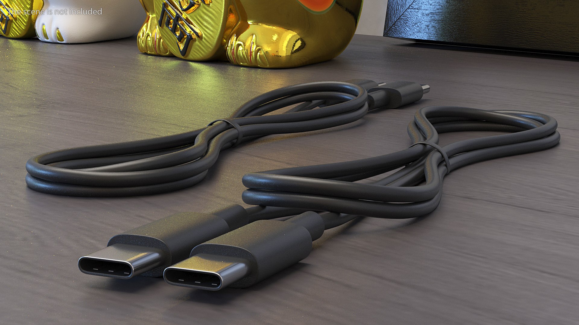 Usb type-c cable folded 3D model - TurboSquid 1596476
