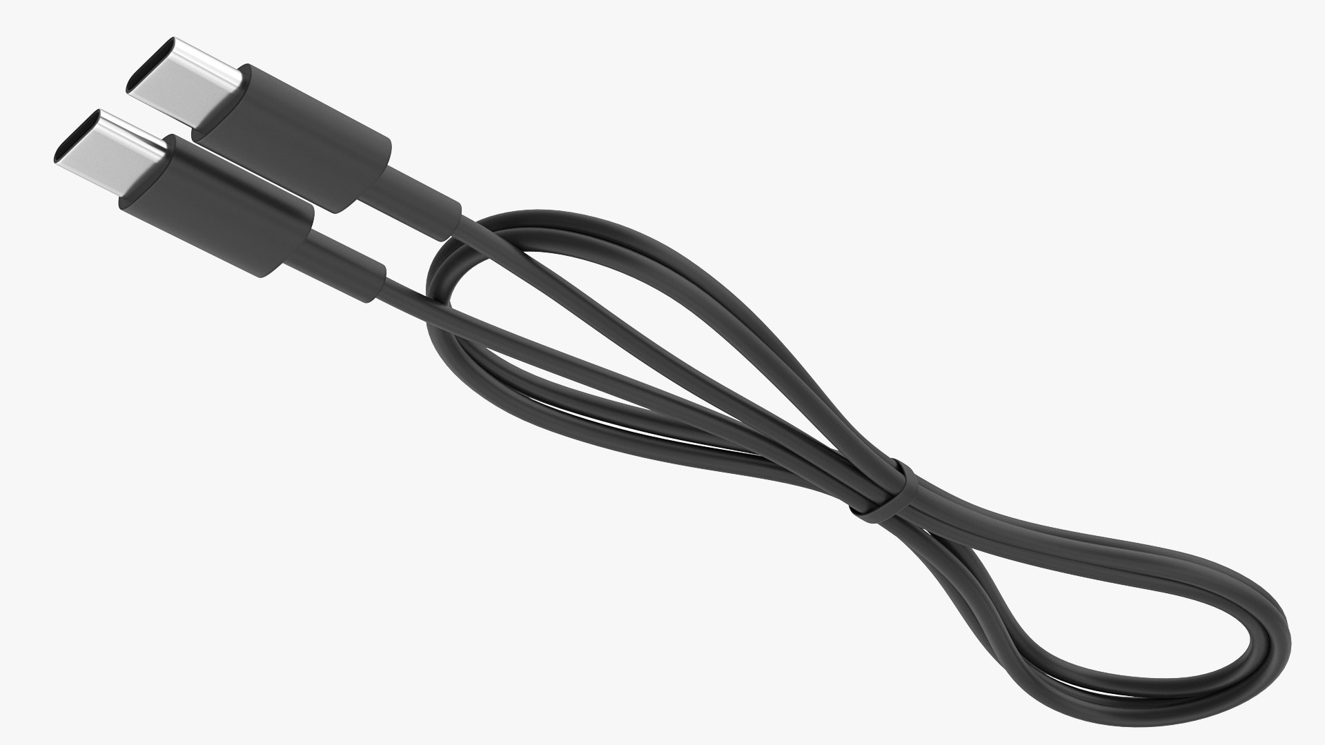Usb type-c cable folded 3D model - TurboSquid 1596476