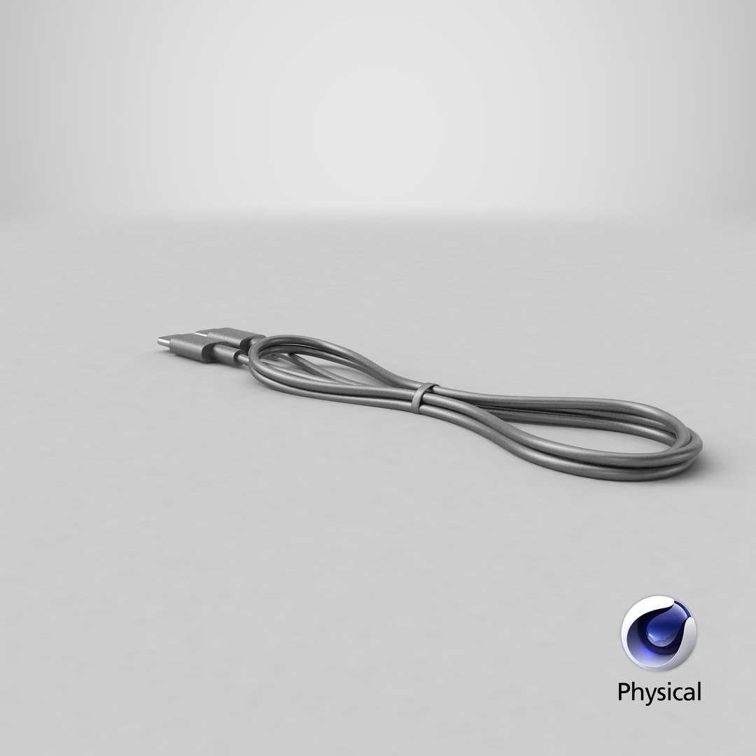 Usb Type-c Cable Folded 3D Model - TurboSquid 1596476