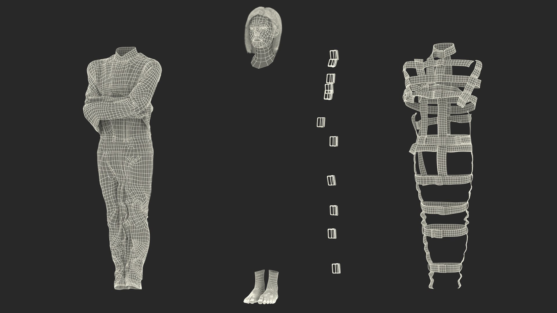 Female Figure In Straitjacket With Fur 3D Model - TurboSquid 2296396