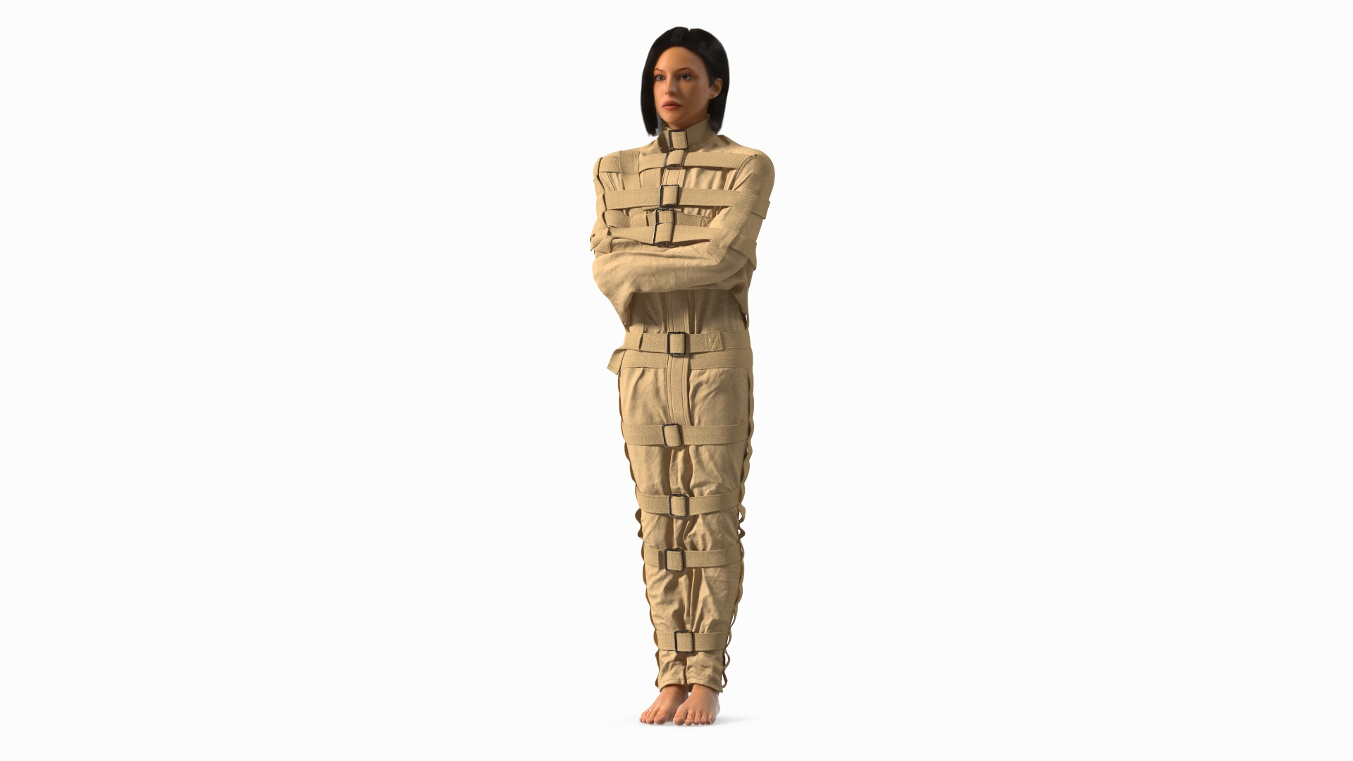 Female Figure In Straitjacket With Fur 3D Model - TurboSquid 2296396