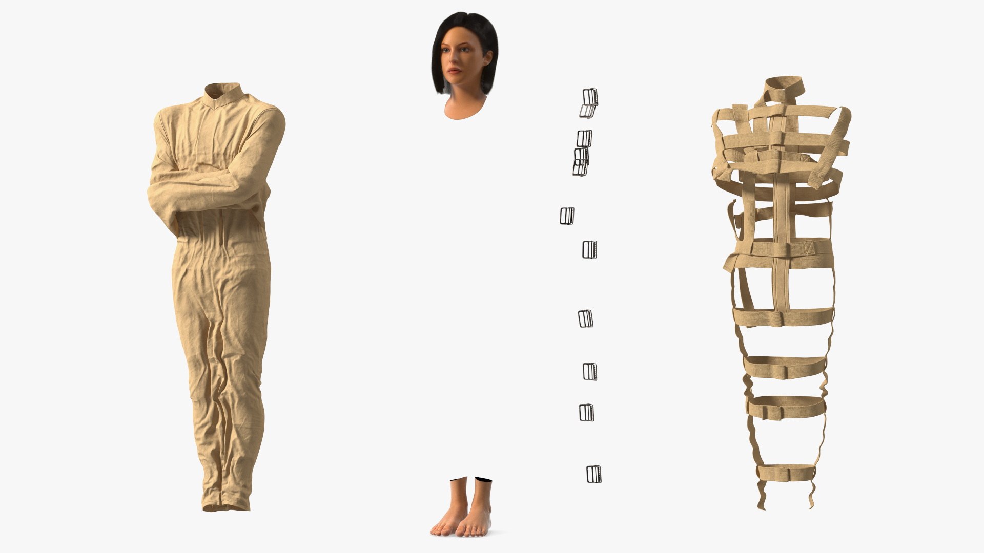 Female Figure In Straitjacket With Fur 3D Model - TurboSquid 2296396