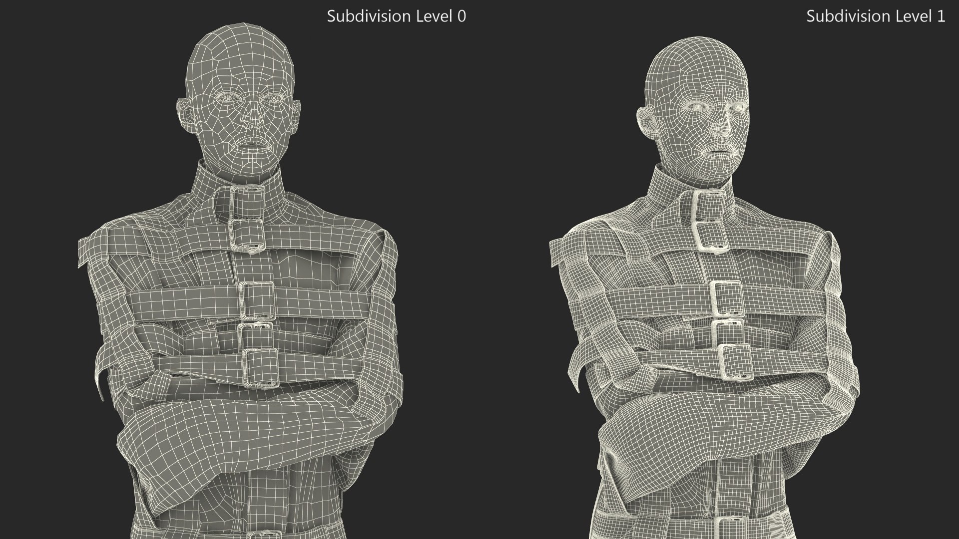 Female Figure In Straitjacket With Fur 3D Model - TurboSquid 2296396