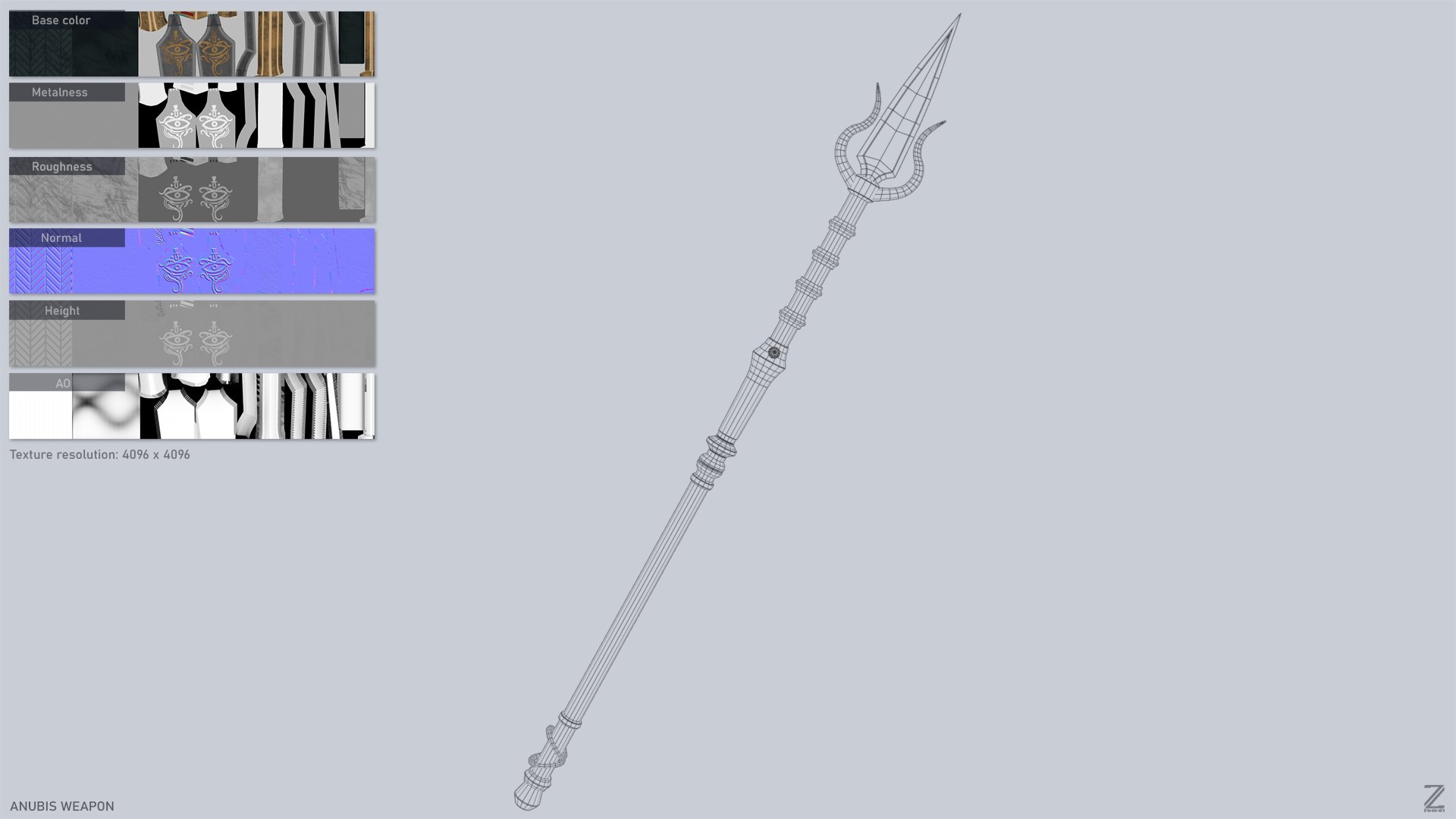3D Anubis Weapon - TurboSquid 2205354
