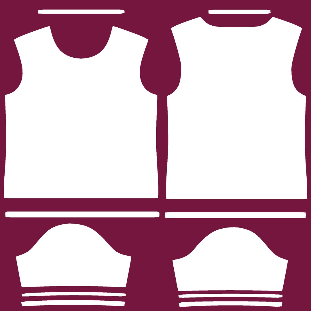 Ladies Triangle Print Tops In Low Poly 3D Model - TurboSquid 2389708