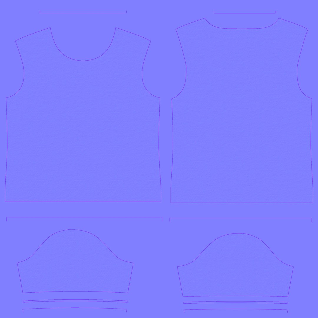 Ladies Triangle Print Tops In Low Poly 3D Model - TurboSquid 2389708