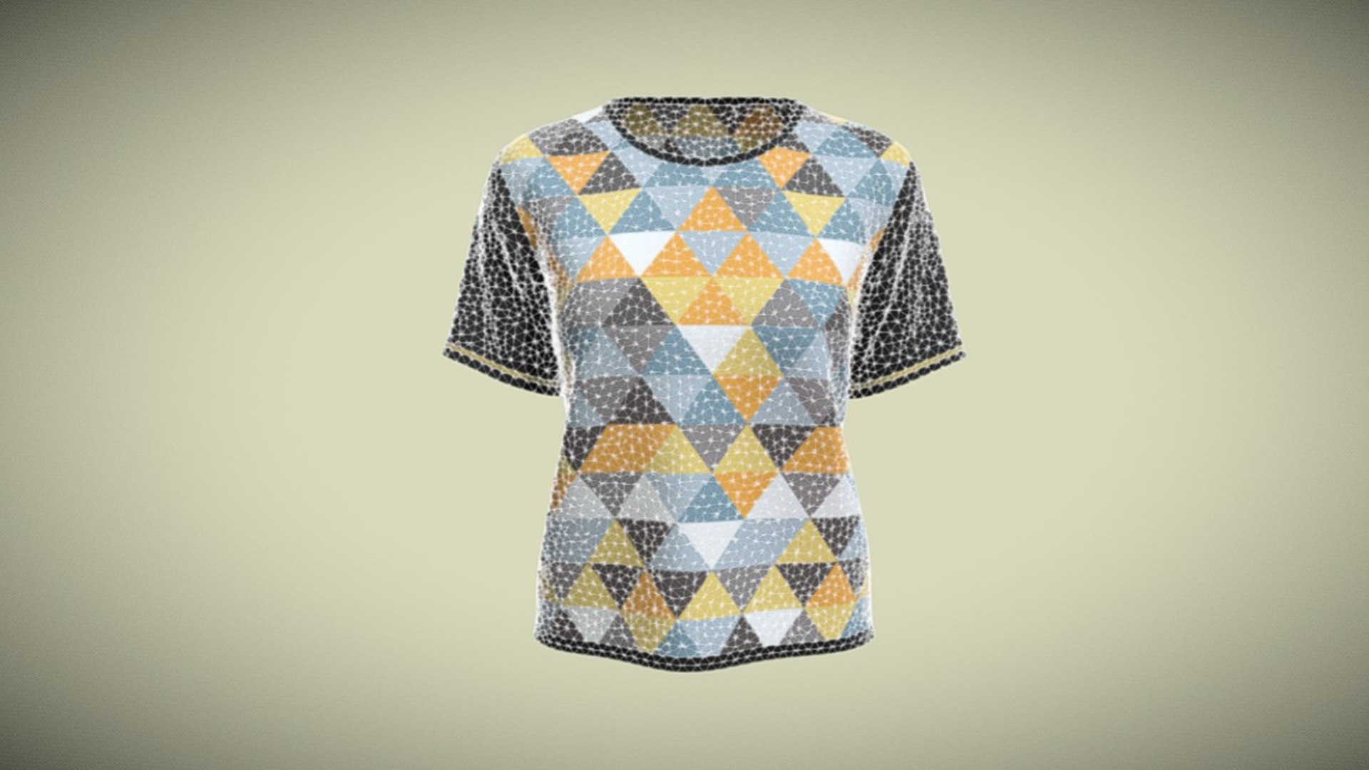 Ladies Triangle Print Tops In Low Poly 3D Model - TurboSquid 2389708