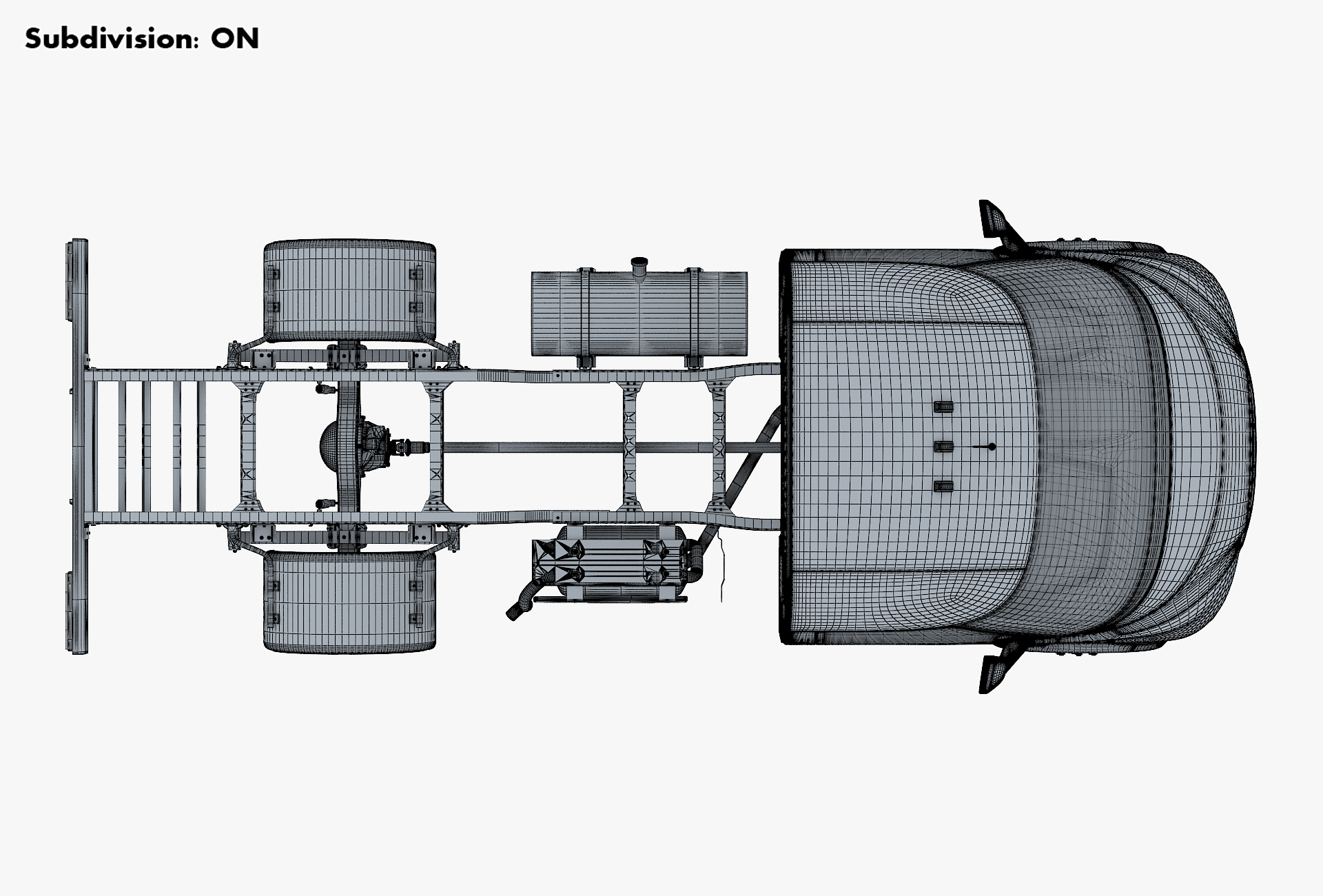 Generic truck chassis 3D model - TurboSquid 1689419